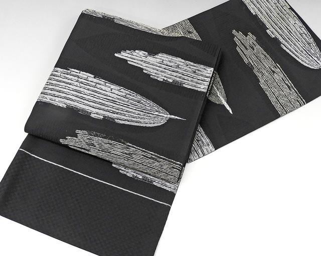 夏物 袋帯 新品仕立付き 正絹 大光謹製 霞幾何模様 紗袋帯 夏帯 未仕立 仕立て代込み