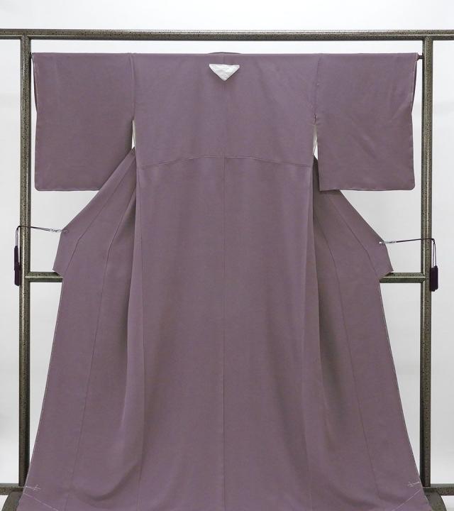 色無地 未使用 正絹 紫鼠 身丈163cm 裄丈66cm 剣片喰 未着用 美品 新古品 着物 結婚式 入学式 卒業式 a4064