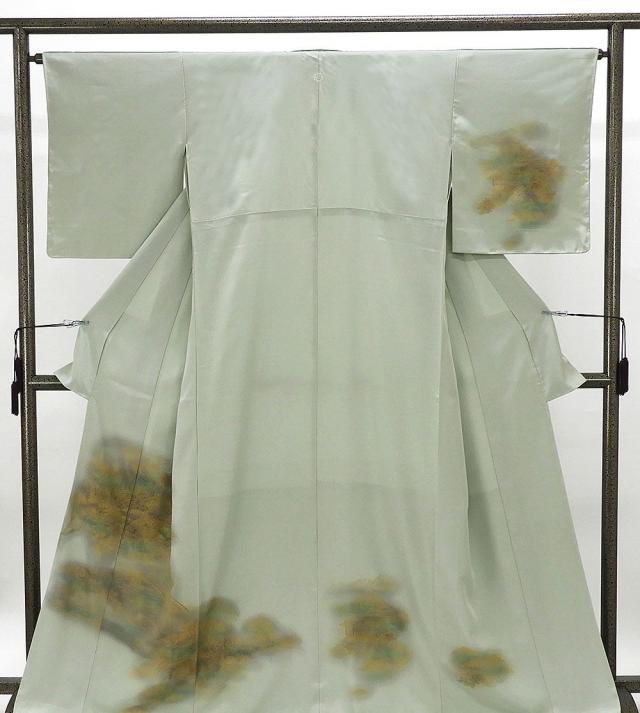 訪問着 未使用 正絹 身丈166cm 裄丈64.5cm 未着用 新古品 着物 結婚式 入学式 卒業式 b4108