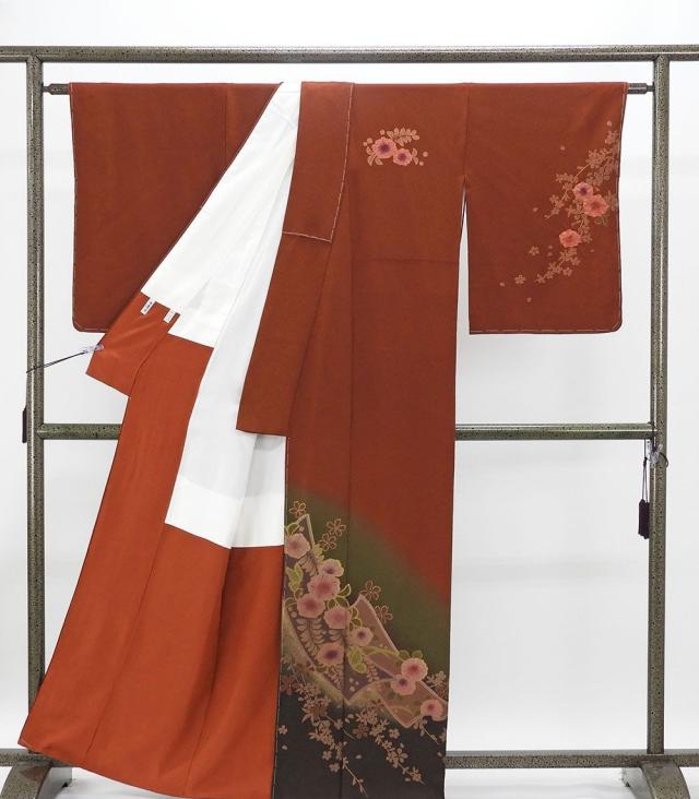 訪問着 未使用 正絹 絞り 辻が花 桜 身丈162cm 裄丈68cm 未着用 新古