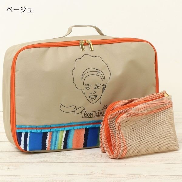 ポーチ レディースバッグ レディースファッション Face 刺繍 Big 下着