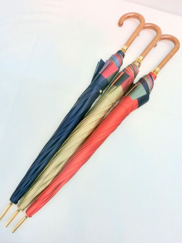 雨傘 傘 ファッション小物 レディースファッション 長傘 婦人 甲州織 先染朱子生地 耳4色柄 日本製傘 ビッグサイズ 軽量 ジャンプ傘