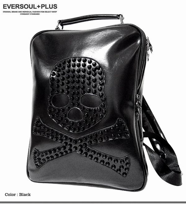 リュックサック デイパック メンズバッグ メンズファッション 多数ブラックスタッズ　スカル ロックテイスト満点 スタッズ使い ROCK