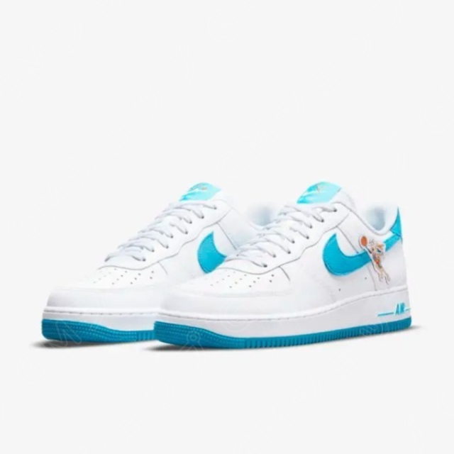 送料無料 NIKE AIR FORCE 1 07 LOW TUNE SQUAD × SPACE PLAYERS DJ7998-100 WHITE×BLUE 並行輸入品