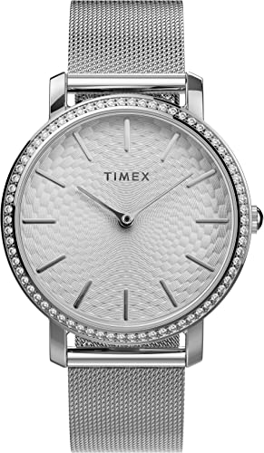 腕時計 タイメックス レディース Timex Women's Transcend Celestial 34mm Watch - Silver ...