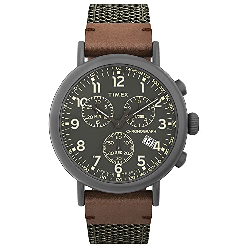 腕時計 タイメックス メンズ Timex Men's Standard Chronograph 41mm Watch ? Silver ...