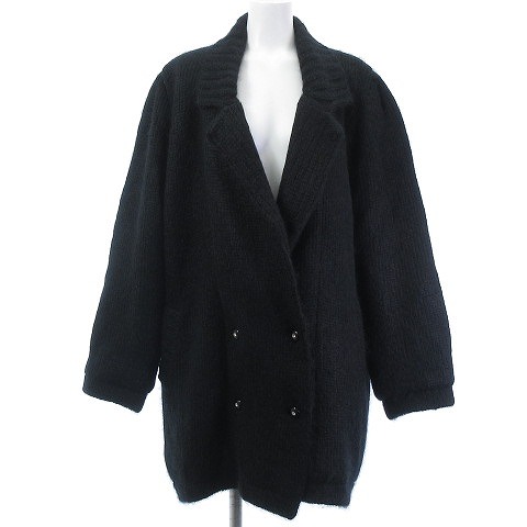 【中古】レオナール LEONARD ファッション fashion 美品 ヴィンテージ コート ウール 中綿 ブラック L