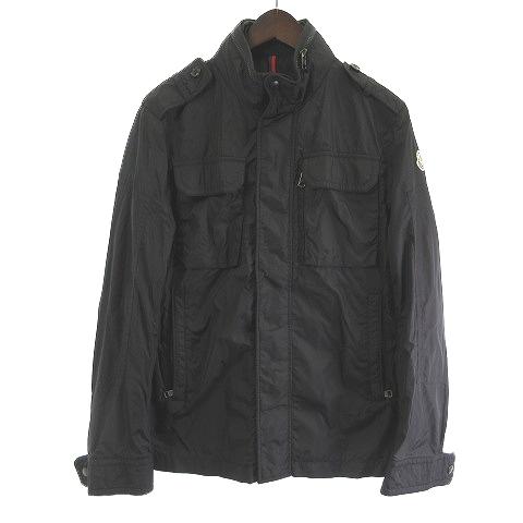 【中古】モンクレール MONCLER JONATHAN ジョナサン フードイン ナイロンジャケット ジップアップ 1 ブラック 黒  メンズ