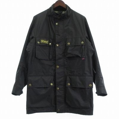 【中古】ベルスタッフ Belstaff 90's ヴィンテージ XL500 モーターサイクルジャケット ブルゾン 黒 ブラック S
