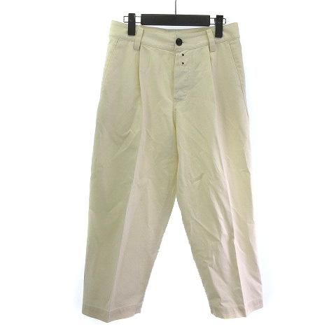 【中古】エコールドキュリオジテ ECOLE DE CURIOSITES パンツ コットンツイル ボタンフライ オフホワイト S
