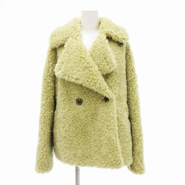 【中古】エトレトウキョウ ETRE TOKYO フェイクシープファージャケット ブルゾン ボア ダブル S イエロー /JS ■GY45