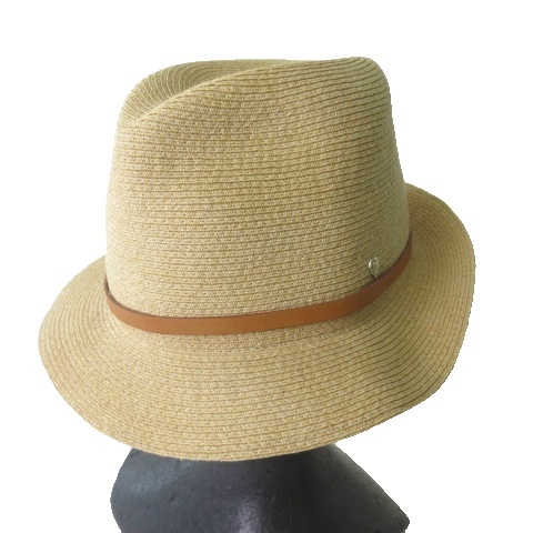 【中古】ヘレンカミンスキー HELEN KAMINSKI 中折れ ハット 帽子 ラフィアハット ベージュ  レディース