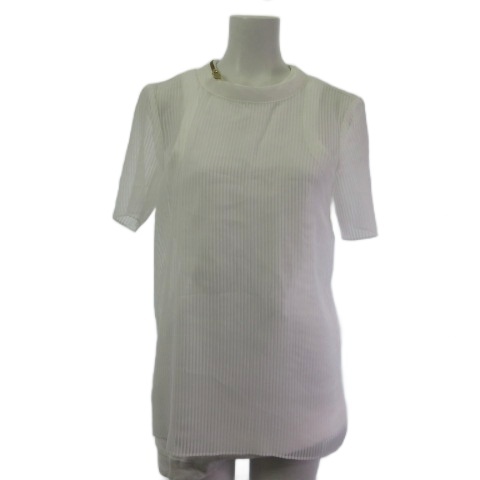 【中古】サカイ sacai 20-04890 Chiffon Cotton Jersey カットソー タンク白 ホワイト 2 レディース