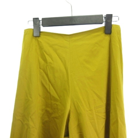 【中古】シビラ SYBILLA GBLGA-01330 コットンサテンフレアパンツ ワイドパンツ マスタード M レディース 中古】シビラ SYBILLA GBLGA-01330 コットンサテンフレアパンツ ワイド