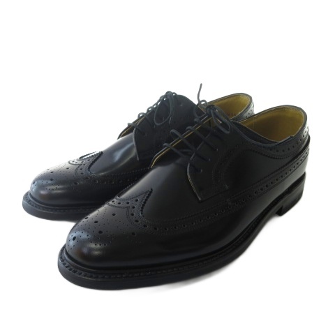 【中古】リーガル REGAL ビジネスシューズ ウイングチップ レザー ブラック 黒 26.5b