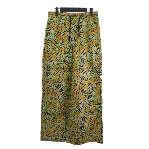 【中古】マルニ MARNI イージーパンツ 総柄 トラ柄 2WAY ハーフパンツ オレンジ 38  レディース