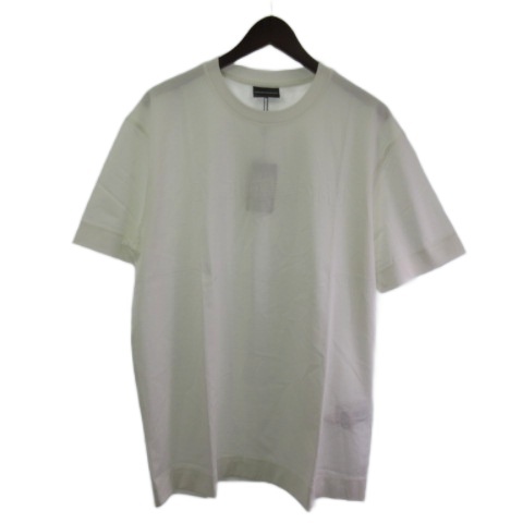 【中古】未使用品 エンポリオアルマーニ EMPORIO ARMANI タグ付き Tシャツ カットソー 半袖 3K1TG0 1JHWZ 白 ホワイト XXL メンズ