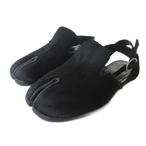【中古】メゾンマルジェラ 22 Maison Margiela 22 20SS S58WR0034 タビ アンクル ストラップサンダル 足袋 37 24cm 黒