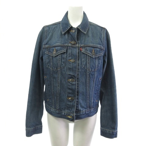 【中古】リーバイスプレミアム Levis PReMIUM CW-0924 デニムジャケット ジージャン インディゴ S レディース