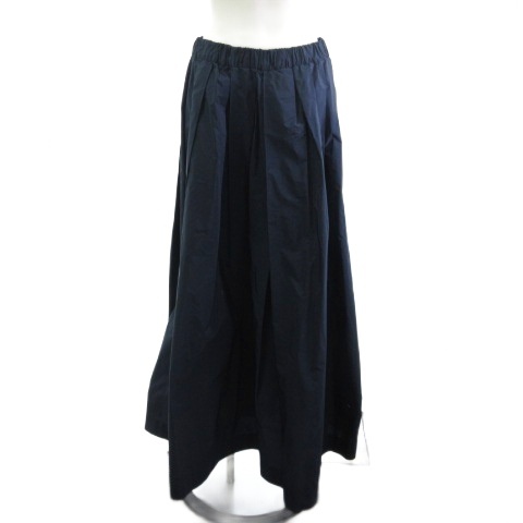 【中古】Sマックスマーラ 'S Max Mara ロングスカート ウエストゴム フレア ネイビー 紺 36  レディース