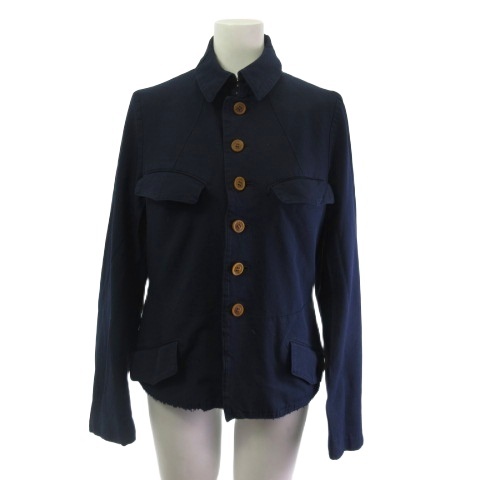 【中古】コムデギャルソンコムデギャルソン COMME des GARCONS COMME des GARCONS ジャケット シングル ネイビー 紺 M レディース