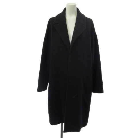 【中古】ギャルリーヴィー GALERIE VIE トゥモローランド ロングコート ウール カシミヤ混 ネイビー 紺 1  レディース