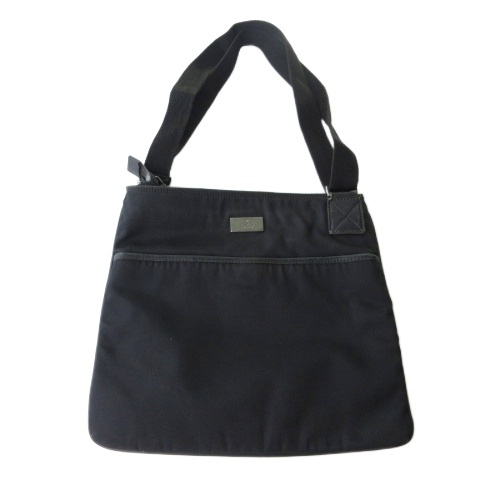 【中古】グッチ GUCCI 141626 ショルダーバッグ ナイロン 黒 ブラック  メンズ