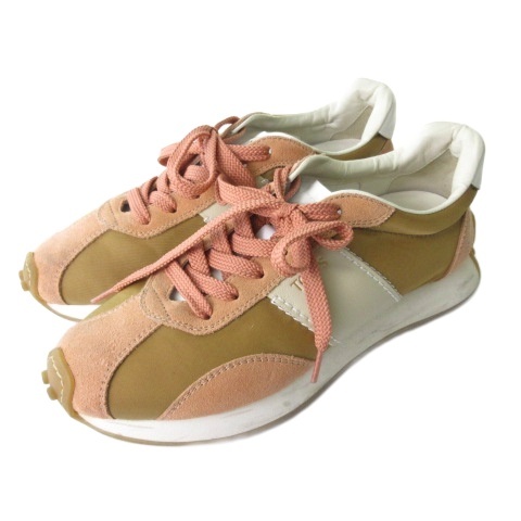 【中古】トッズ TOD'S スニーカー シューズ スエード切替 ブラウン ピンク 23.5cm レディース