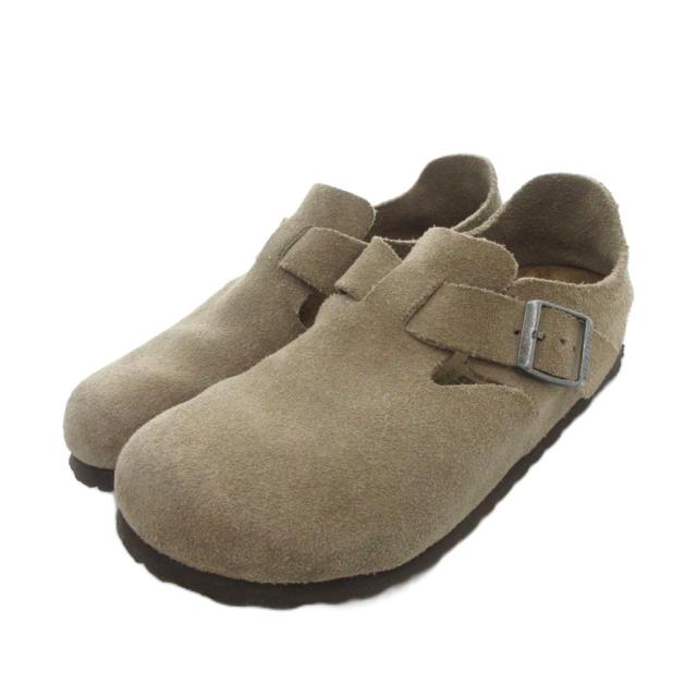 【中古】ビルケンシュトック BIRKENSTOCK LONDON ロンドン シューズ サボサンダル スエードレザー 25cm トープ