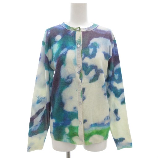 【中古】ア・ポワール a・poil アンサンブルニット カーディガン ニット 長袖 プルオーバー カシミア 総柄