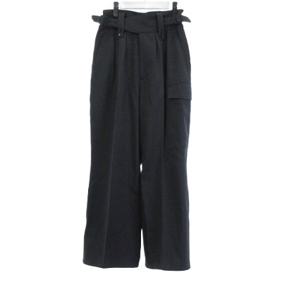 【中古】サブレーションズ SUBLATIONS 美品 ヘビー ウールギャバジン グルカパンツ スラックス ワイドパンツ 0