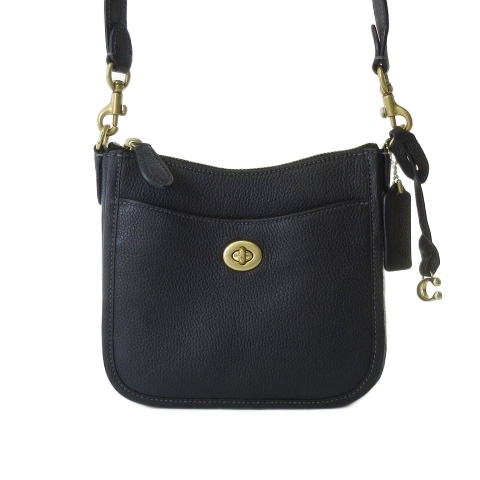 【中古】未使用品 コーチ COACH タグ付き C8483 ショルダーバッグ レザー CHAISE ミニクロスボディバッグ ブラック