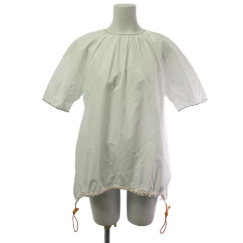 【中古】マルニ MARNI カットソー ドローストリング 半袖 白 ホワイト 38  レディース