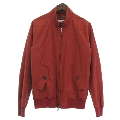 【中古】バラクータ BARACUTA 美品 G9 英国製 ジャケット ブルゾン スイングトップ 裏地チェック レッド 38