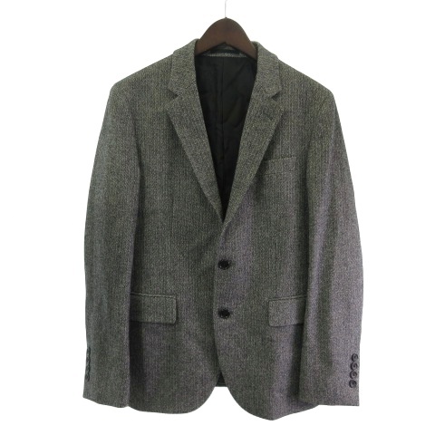 【中古】エポカ ウォモ EPOCA UOMO テーラードジャケット シングル シェブロン グレー 44   メンズ