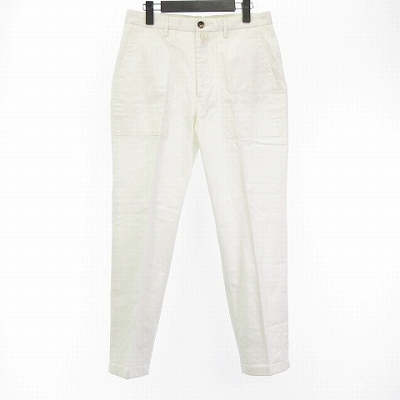 【中古】未使用品 バーンストーマー BARNSTORMER タグ付き ドレスファティーグ パンツ 白 ホワイト S メンズ