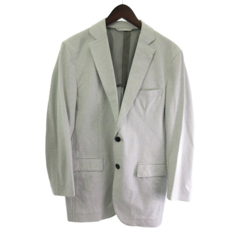 【中古】アレグリ allegri ジャケット テーラード コットン リネン グレー 46 M メンズ