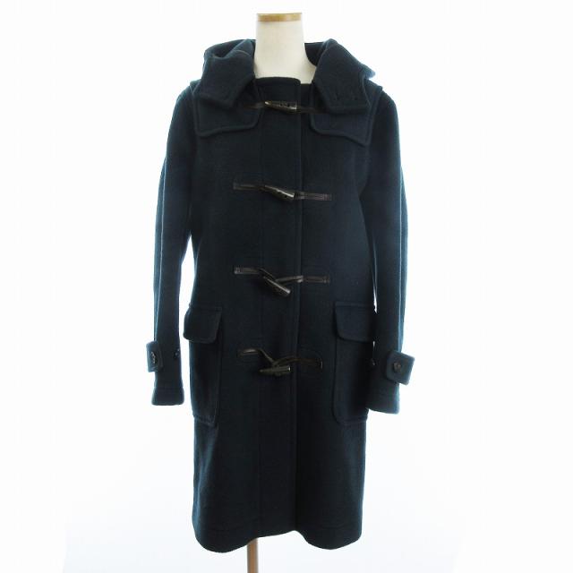 【中古】マッキントッシュ MACKINTOSH ダッフルコート ロング ウール フード 緑 グリーン 36 レディース