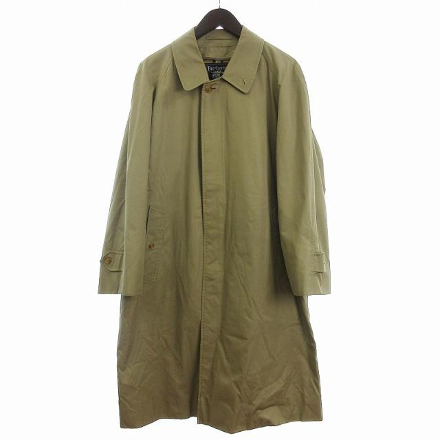 【中古】バーバリーズ Burberrys ヴィンテージ ステンカラー コート 裏地ノバチェック 比翼 ベージュ メンズ