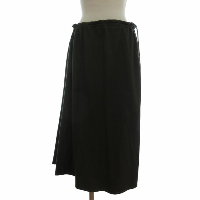 【中古】ワイズ Y's ヨウジヤマモト フレアスカート マキシ丈 ウール 無地 コードロック YU-S20-166 緑 グリーン 3