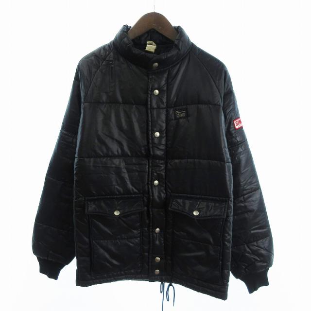 【中古】シンプソン  ヴィンテージ レーシングジャケット ブルゾン ジップアップ 中綿 ナイロン 黒  S