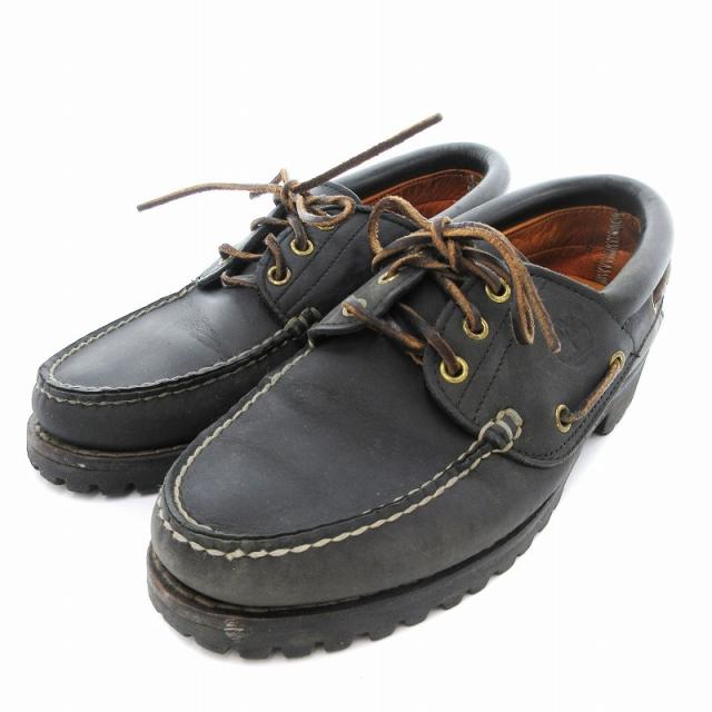 【中古】ティンバーランド Timberland 90s ヴィンテージ スリーアイ 3-EYE デッキシューズ ローファー レザー 75M