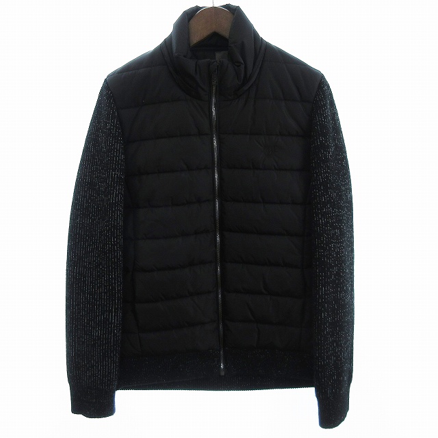 【中古】ブラックレーベルクレストブリッジ 美品 中綿ジャケット 切り替え 51N21-820-09 黒 ブラック M メンズ