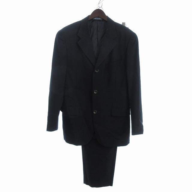 【中古】ケンゾー スーツ セットアップ テーラードジャケット シングル 3B スラックス ワンタック ダークネイビー 2