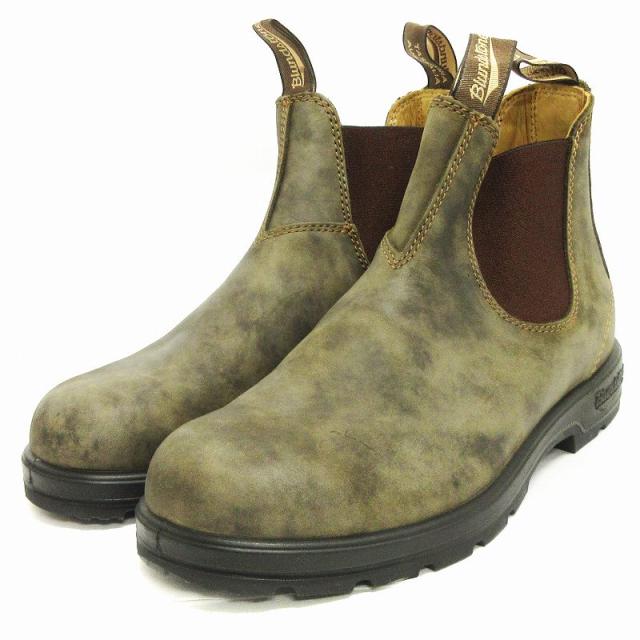 【中古】未使用品 ブランドストーン ELASTIC SIDED BOOT LINED サイドゴアブーツ 585 ヌバックレザー 茶系 UK7.5