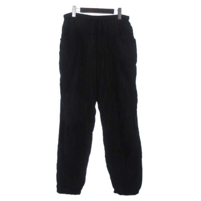 【中古】コモリ 25SS オックス ドローストリングパンツ イージー 無地 コットン B01-03010 黒 ブラック 3 メンズ