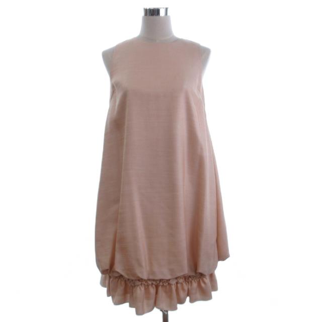 【中古】デイジーリンフォクシー 美品 ノースリーブワンピース ロング丈 フリル 35123-DSOFG755TF ピンク 40