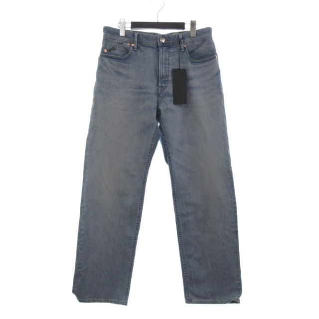 【中古】未使用品 ヤヌーク BEN  クラシックストレート デニムパンツ ジーンズ インディゴ 33