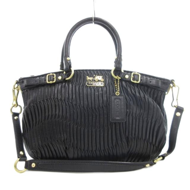 【中古】コーチ COACH 18620 マディソン ギャザード レザー ソフィア サッチェル ハンドバッグ ワンショルダー 2WAY
