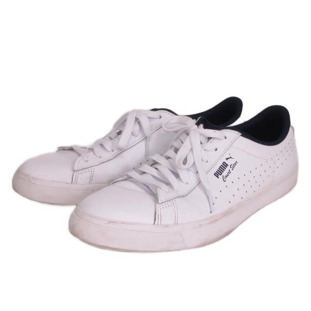 【中古】プーマ PUMA コートスター Court Star VU スニーカー ローカット ロゴ 360060-09 白 ホワイト 27cm ...